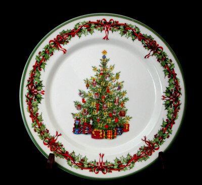 Holiday Celebrations / Green Trim by Christopher Radko DINNER PLATE 10 ...