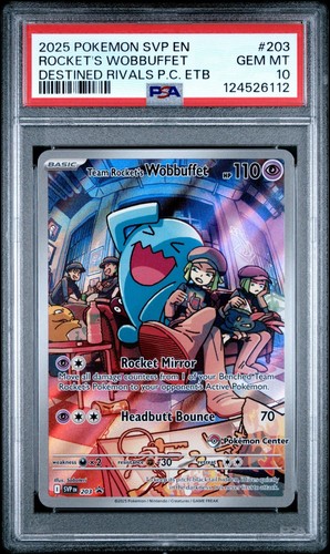 2025 POKEMON DESTINED RIVALS POKEMON CENTER ETB TEAM ROCKET'S WOBBUFFET ...