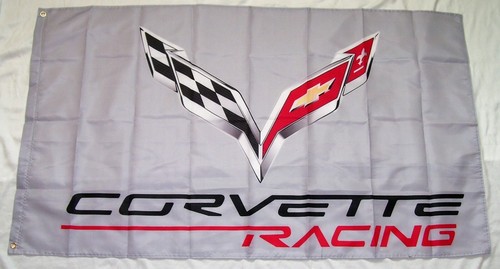 CORVETTE FLAG BANNER 3'X5' SIGN CHEVROLET MAN CAVE SHOP WALL GARAGE GM ...