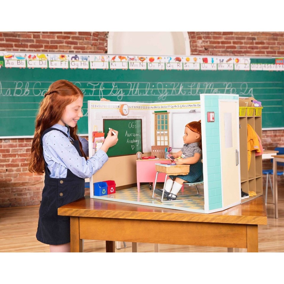 Our Generation SCHOOL ROOM Awesome Academy 68 Pieces for 18" Dolls ...