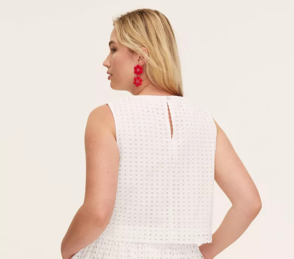 Kate Spade New York x Target Women's Eyelet Shell Tank Top White M | eBay
