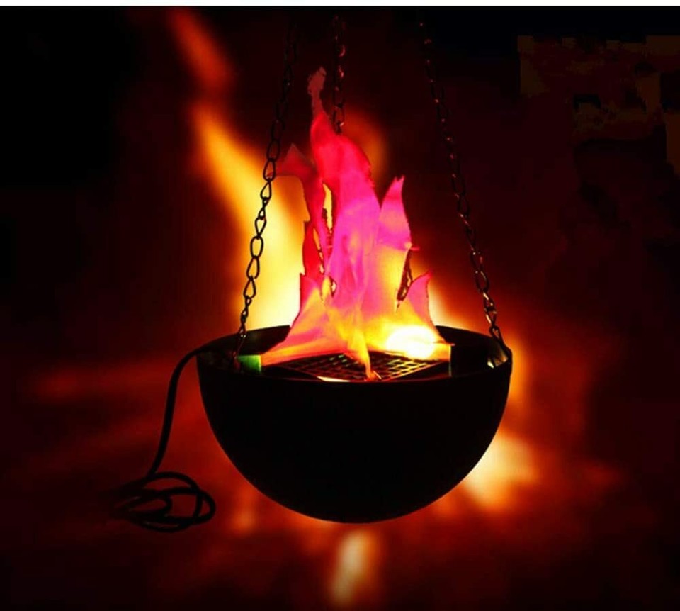 Hanging Flame Light Great Halloween Decoration Lamp LED Fake Fire Light ...
