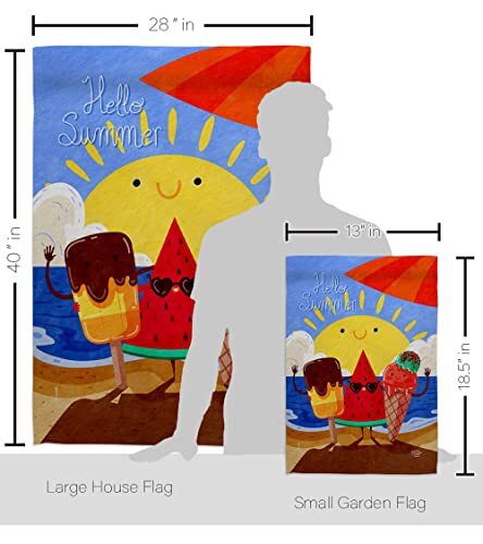 Summer Buddy Garden House Flag Set Fun in The Sun Beach Pool Luau ...