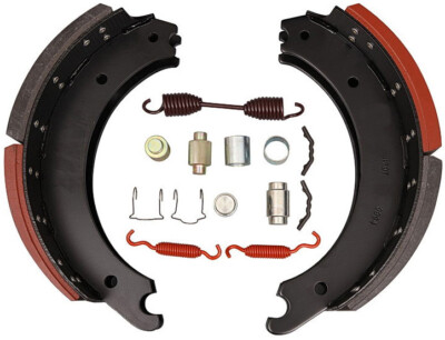4707 16-1/2" x 7" Q+, Q Plus Brake Shoe Box Kit 23K Lining 2 shoes+1 ...