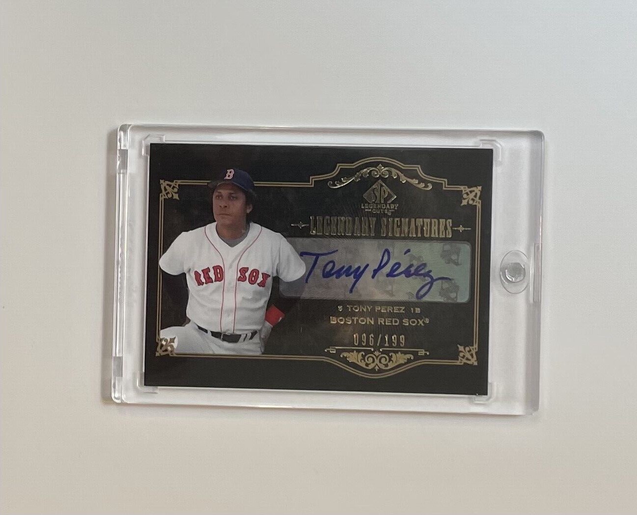 2007 Upper Deck SP Legendary Cuts Tony Perez Signatures Auto 96/199 RED ...