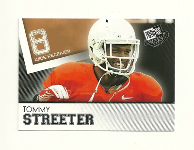 2012 Press Pass #45 Tommy Streeter RC Baltimore Ravens Miami Hurricanes ...