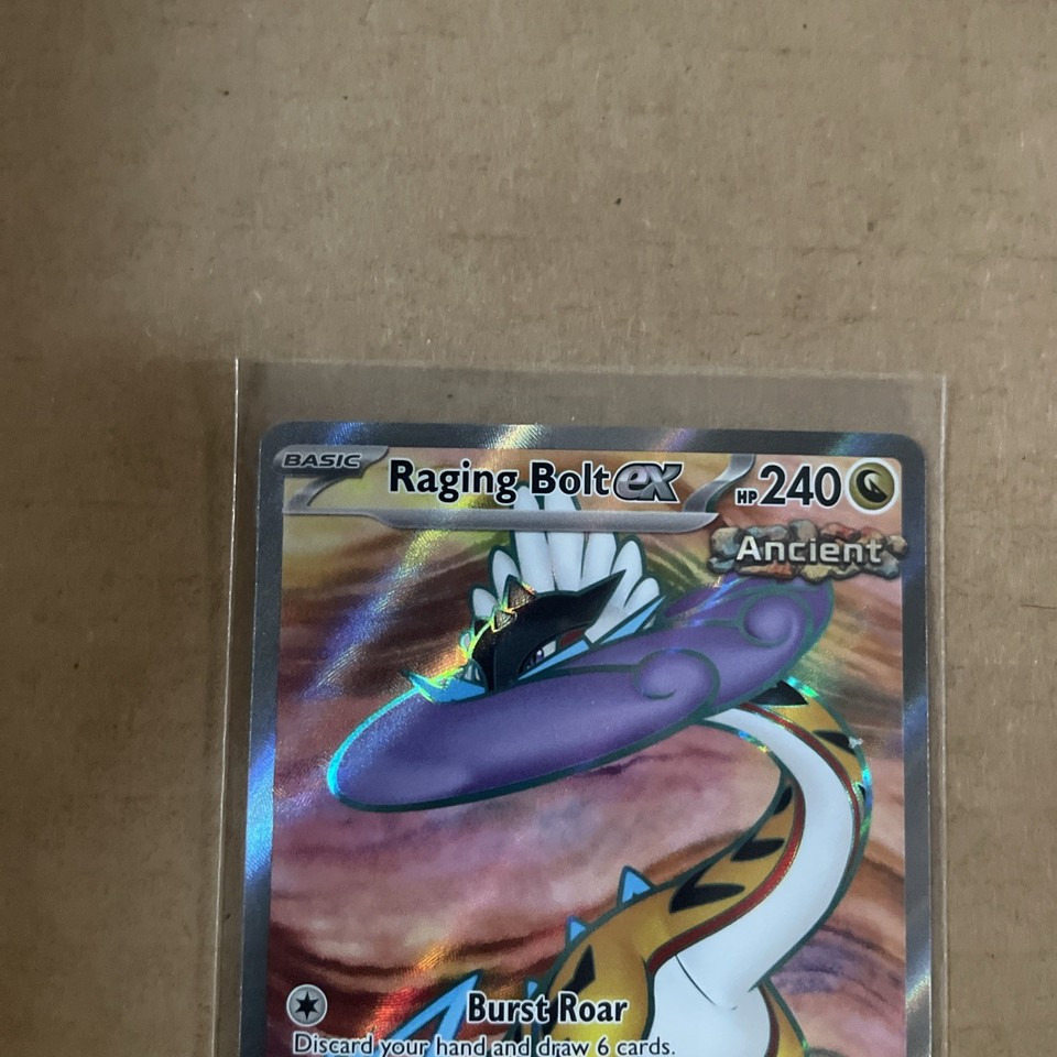 Raging Bolt ex 196/162 SV05: Temporal Forces Holo Pokemon Card Full Art ...