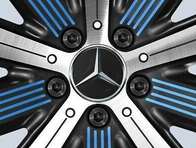 NEW GENUINE MERCEDES BENZ MB WHEEL CENTER HUB CAP BLACK 4PCS ...