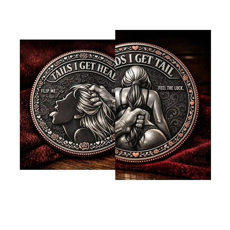 Heads I Get Tail/Tails I Get Head Commemorative Coin, Humor Prank Gift ...