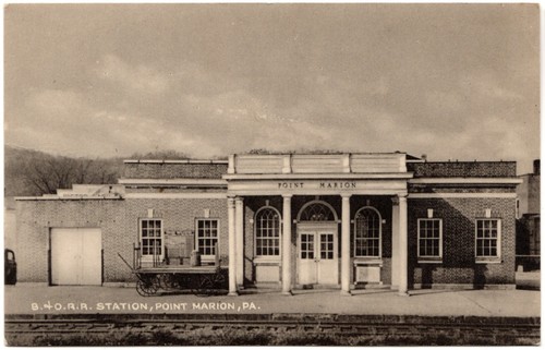 POINT MARION, PA B&O Railroad Station Baltimore Ohio Depot Pennsylvania ...
