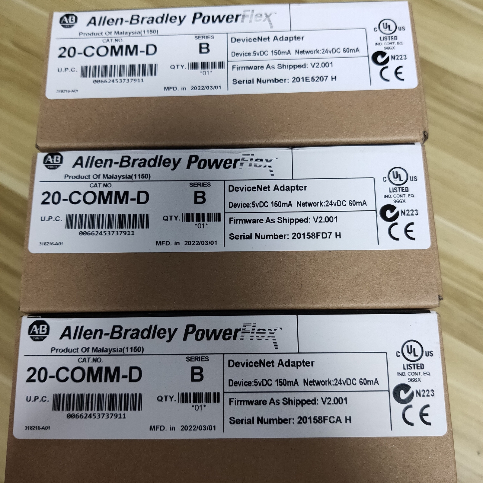 1 STCK. NEU POWERFLEX DEVICENET ADAPTER INBUS BRADLEY 20-COMM-D SER B ...