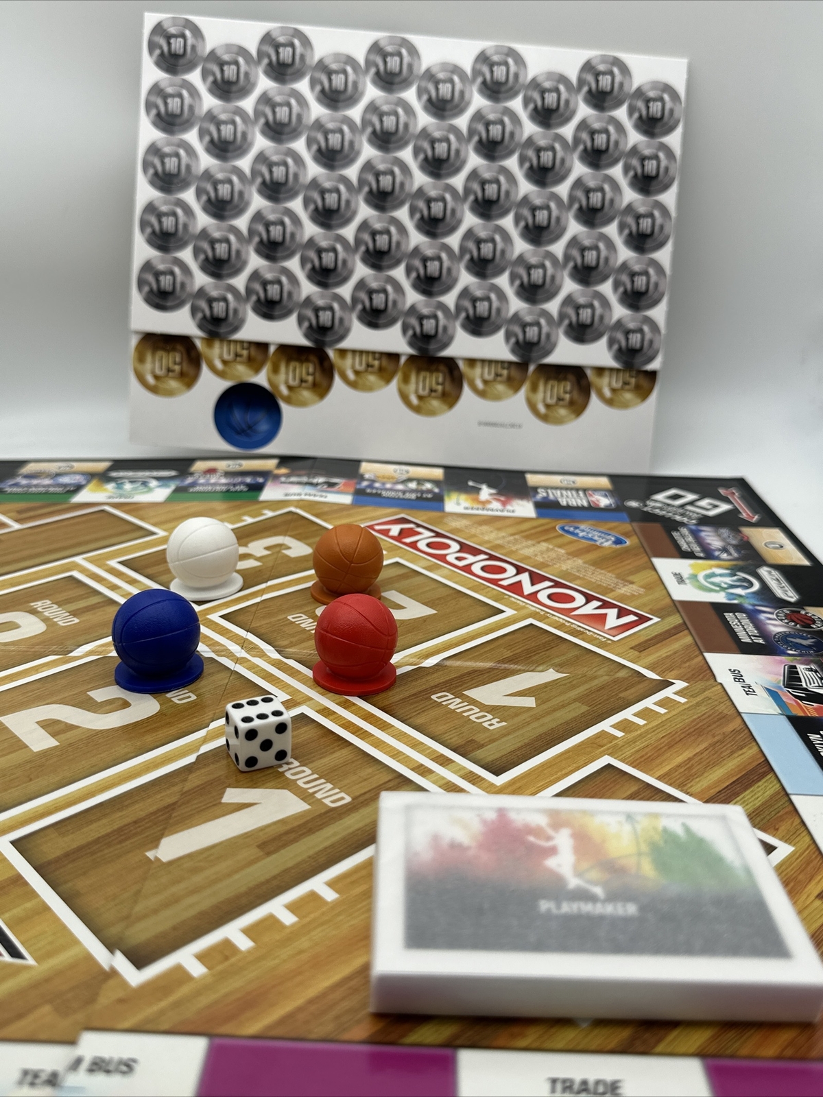 NBA Monopoly Panini Prizm: Trading Card Edition game board with pieces ...