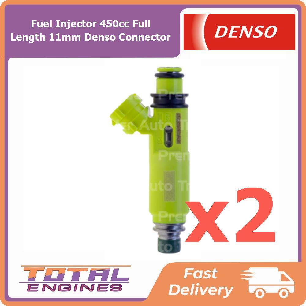 2x Denso Fuel Injector 450cc Full Length 11mm Denso Connector 450cc ...