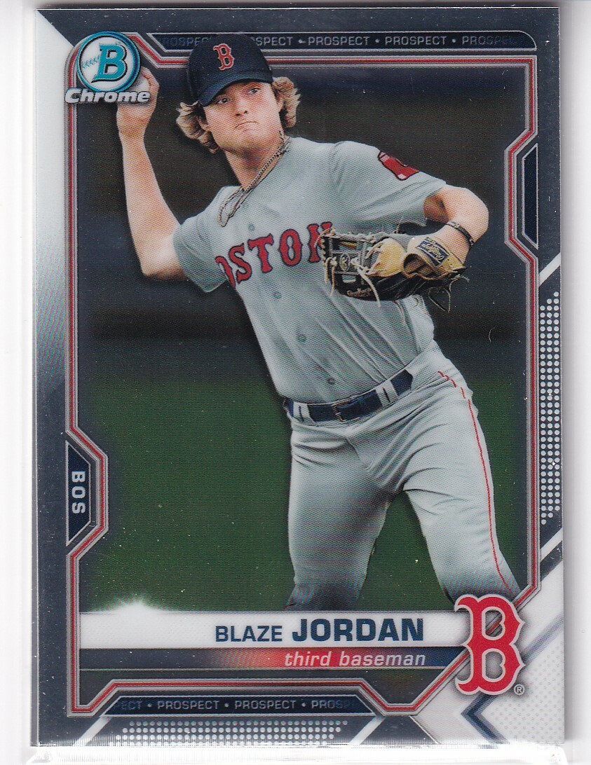 Blaze Jordan 2021 Bowman Chrome Boston Red Sox #195 $1.50 SHIPPING | eBay