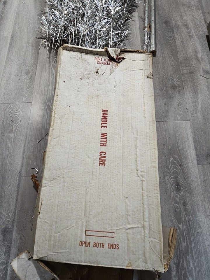 Vtg 82 Branch 6ft W/Box Carey McFall Aluminum Christmas Taper Tree No ...