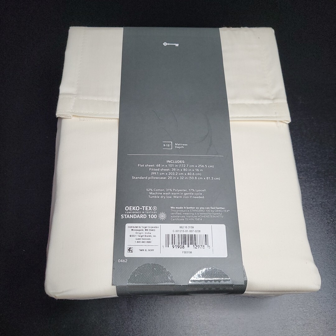 Twin/twin XL 500 Thread Count Tri-ease Solid Sheet Set Ivory ...