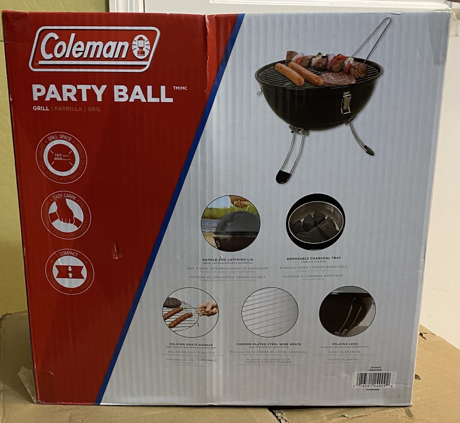 NEW Coleman Party Ball Charcoal Grill , Black/Gray | eBay