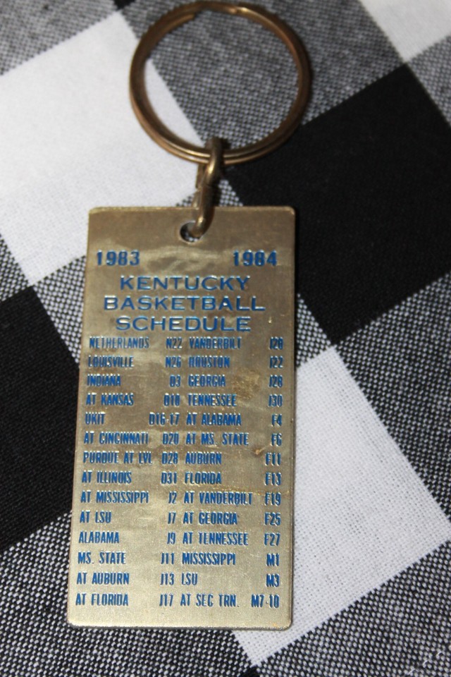 Vintage 1983-1984 Coke Kentucky Wildcats Basketball Metal Keychain ...