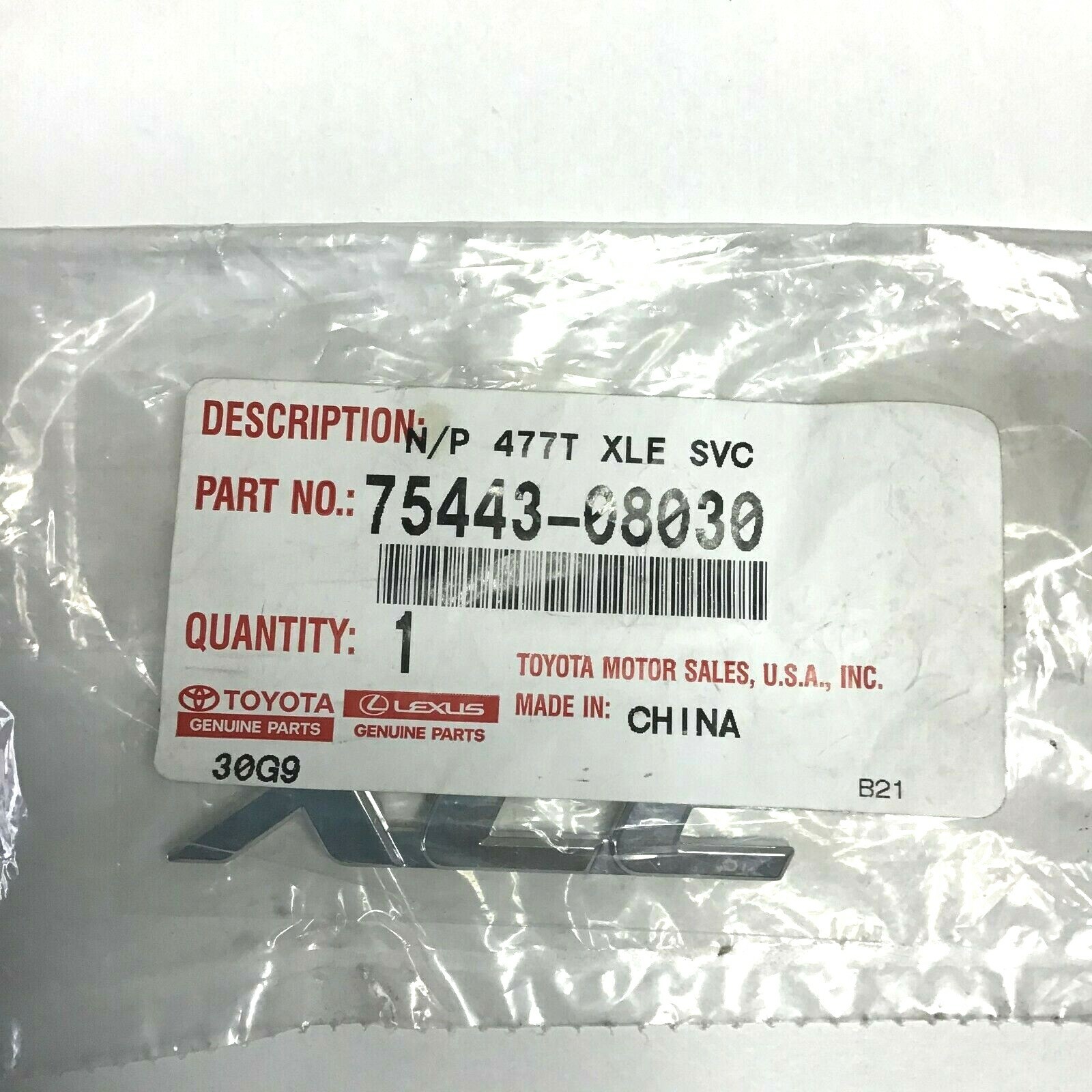 NWT TOYOTA OEM Sienna Liftgate Tailgate Hatch-Emblem Badge Nameplate ...