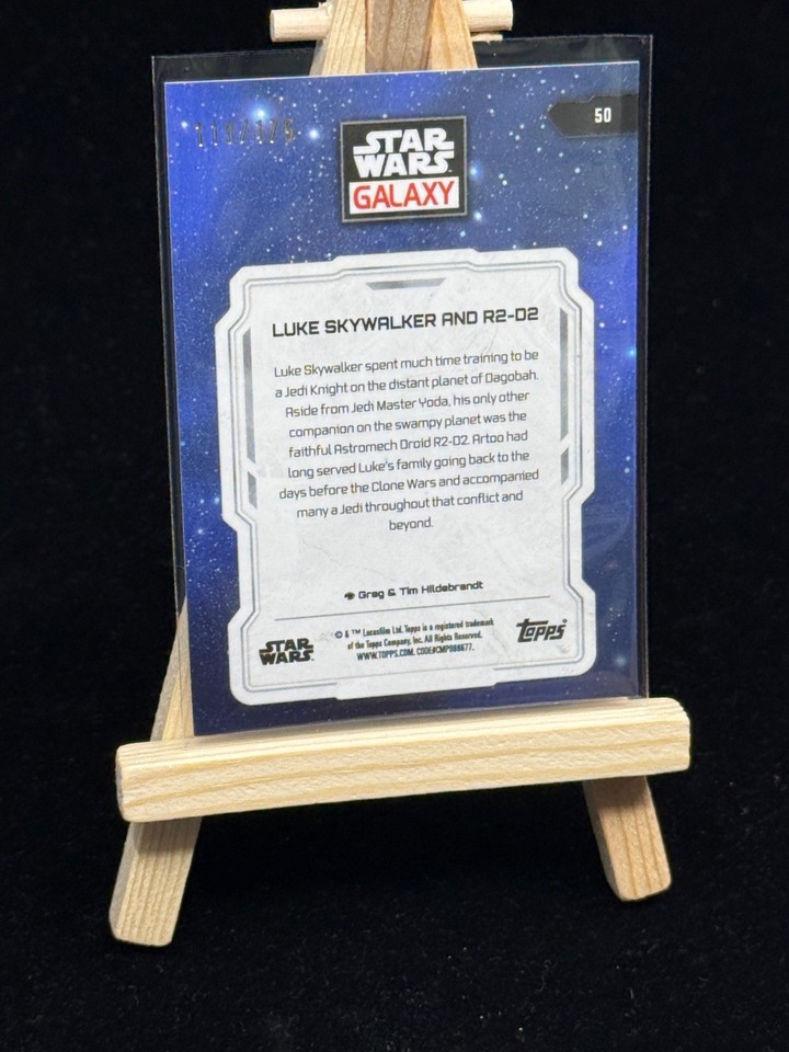 Luke Skywalker R2-D2 Aqua Lava Refractor /175Topps Star Wars Chrome ...