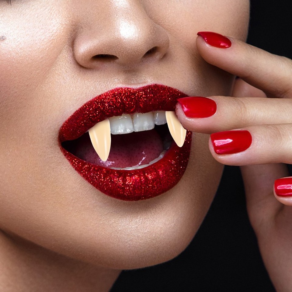 3 Pairs Small Fangs Cosplay Halloween Costume Prop Vampire Teeth | eBay