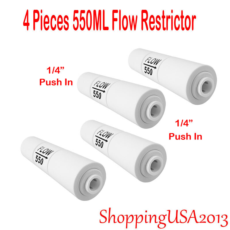 4 Pcs 550ML CC Flow Restrictor Quick Connect Push In Water Filter ...
