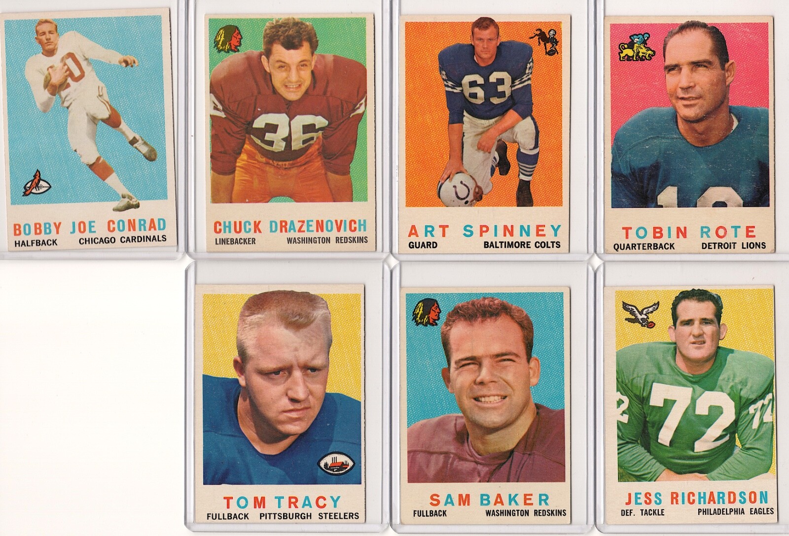 LOT OF 1959 TOPPS FOOTBALL CARDS COMPLETE SET MINUS 1 CARD (175 CARDS ...