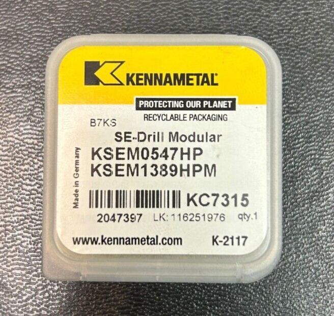 KENNAMETAL SE DRILL MODULAR INSERT KSEM0547HP KSEM1389HPGM KC7315 QTY 1 ...