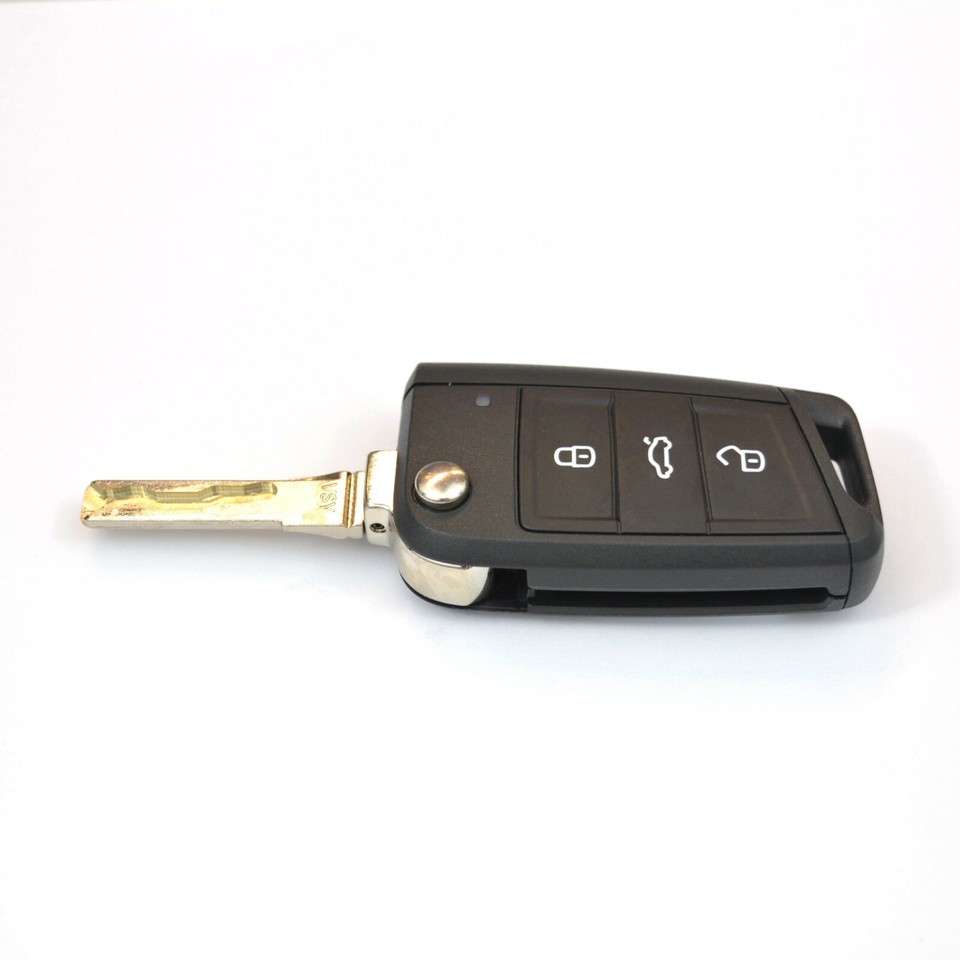 Metallic Blue Remote Key FOB Case For MK7 Golf Polo Jetta GTI R New ...