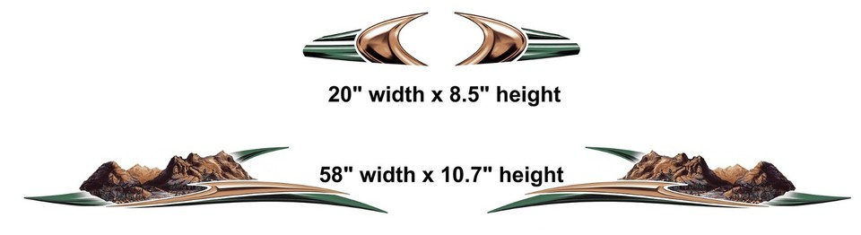 RV, Trailer, Camper, Motorhome Large Vinyl Decals/Graphics Kit-K-0006-3 ...