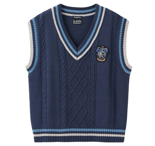 Harry Potter Ravenclaw Vest Dormitry Patch Cotton Acrylic Navy Blue LTD ...