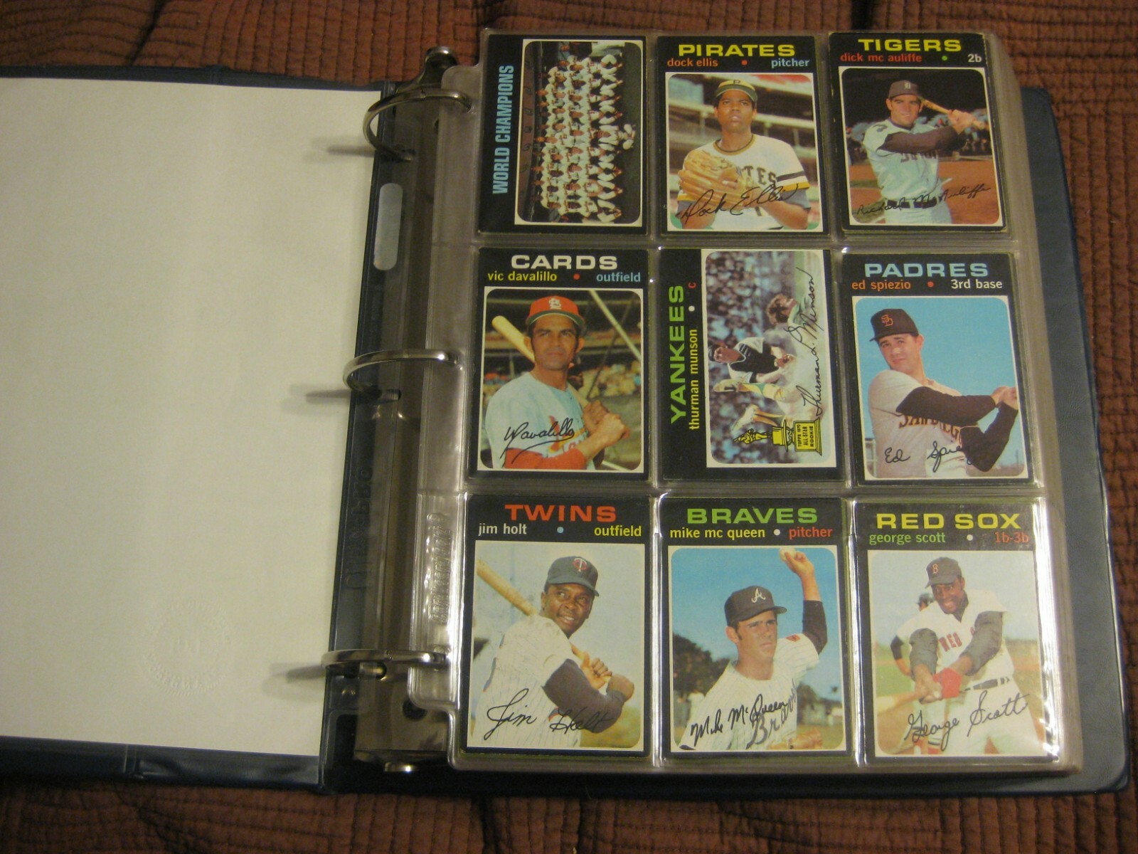 1971 Topps Complete Baseball Card Set in a Binder - Owned by Charlie ...