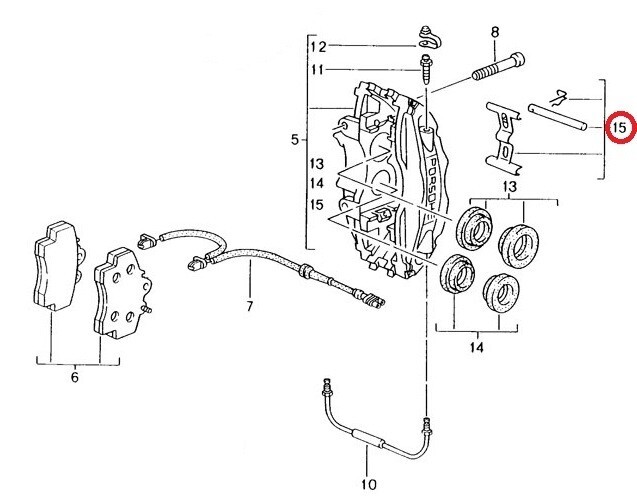 Genuine Fits Porsche 99635295901 Disc Brake Hardware Kit for sale ...