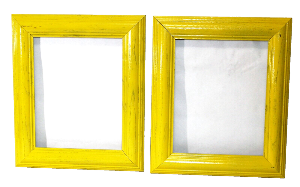 Vintage Picture Frames Wood Yellow 10X8 Set 2 | eBay