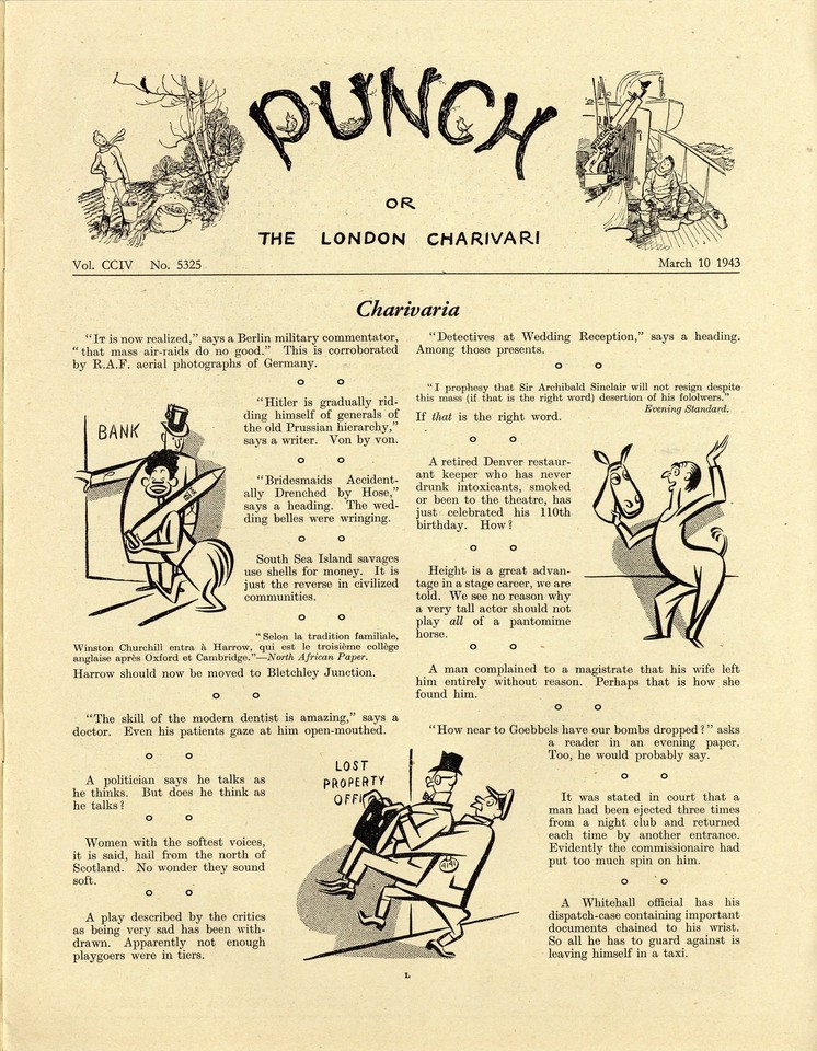 Punch UK Magazine Vol. 204 #5325 VG 1943 Low Grade | eBay
