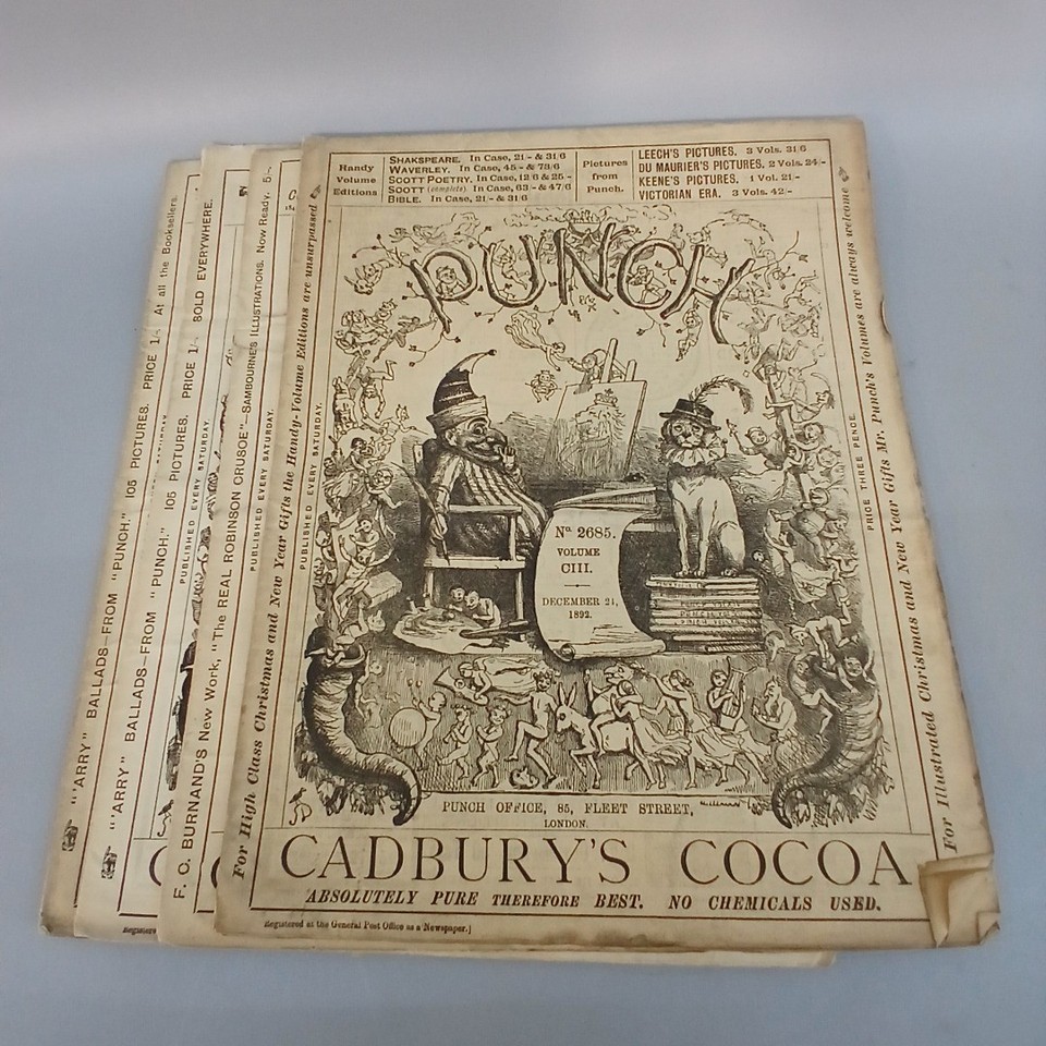 Punch Vintage Magazine Bundle 35x Editions 1892-95 Stories Comics ...