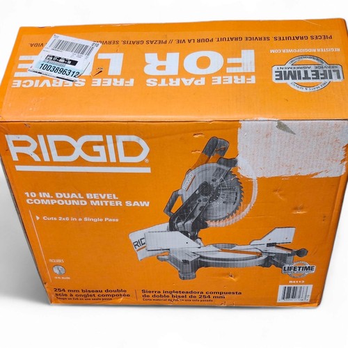 RIDGID Miter Saw R4113 10" Dual Bevel Compound Miter Saw Free Shipping ...