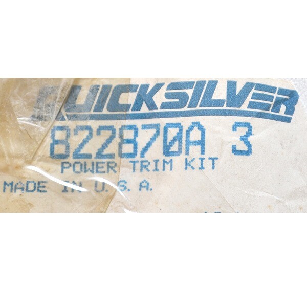 Mercury 822870A3 Quicksilver Marine Boat Power Trim Kit For Tilt Lift ...