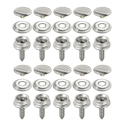 3 Part Press Studs Screw Snap Fasteners For Canvas Crafts Pool Covers ...