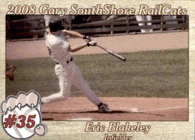 2008 Gary SouthShore RailCats #3 Eric Blakeley Crown Point Indiana ...