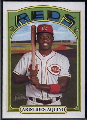 2021 TOPPS HERITAGE HIGH NUMBER #547 ARISTIDES AQUINO REDS | eBay