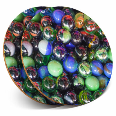2 x Coasters - Cool Glass Marbles Marble Home Gift #3332 | eBay UK