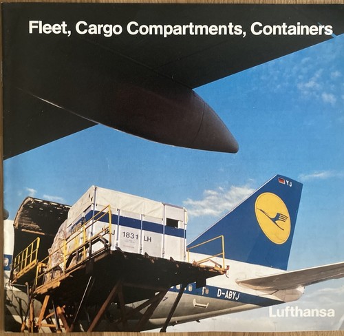 1984 LUFTHANSA AIRLINES PROFILE CARGO BROCHURE B727 B737 B747 DC8 ROUTE ...
