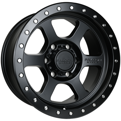 Falcon T1 Wheels Matte Black 17 x9 ET0 6x139.7 Fit 18 22 Toyota 4Runner ...