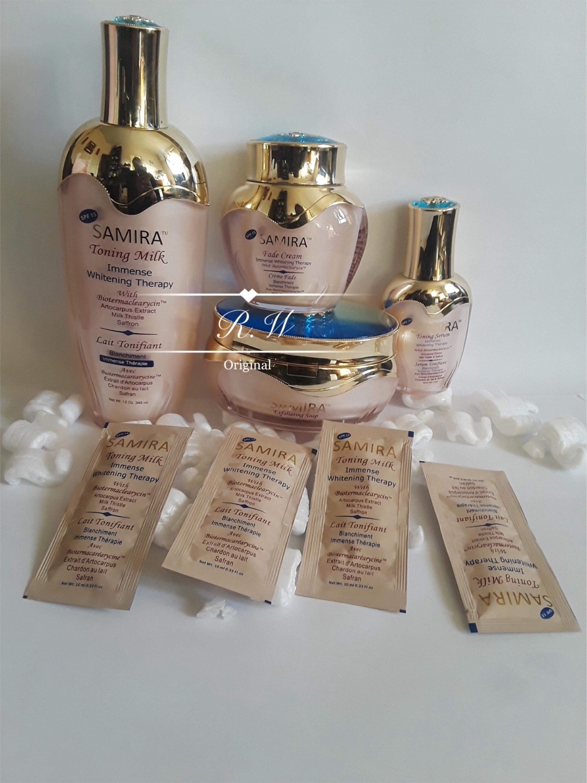 SAMIRA IMMENSE WHITENING THERAPY SET. (Lotion,cream,serum,exfoliating ...