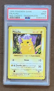 Pikachu 1999 Pokemon Game #58 Shadowless (Red Cheeks) Price Guide ...