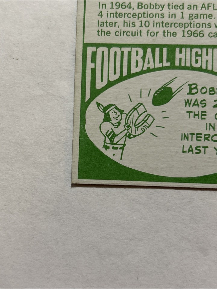 1968 Topps - Bobby Hunt #122 Cincinnati Bengals Vintage Football Card ...