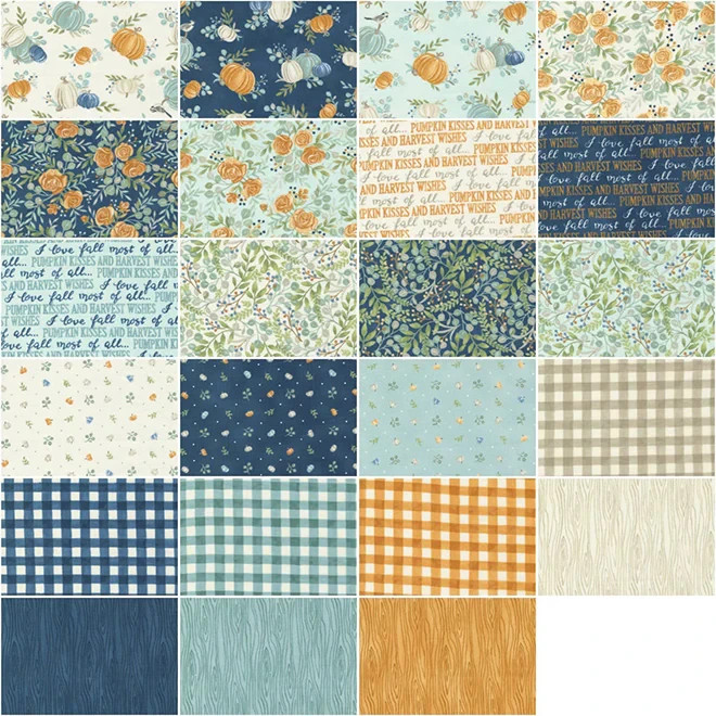 Moda HARVEST WISHES by Deb Strain Fat Quarter Bundle 24pc *FREE PANEL ...