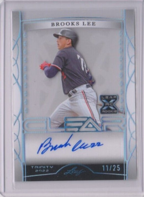 2022 Leaf Trinity BROOKS LEE Minnesota Twins Clear Platinum Rookie AUTO ...