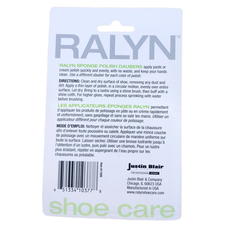 Ralyn Sponge Polish Daubers Pack Of 2 Cream Sponge For Shoes Boots ...